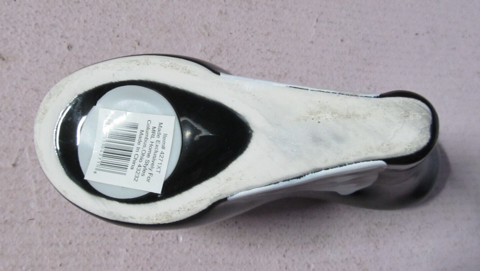 Stylish Stiletto High Heel Shoe Ceramic Piggy Bank Black/Silver/White ...