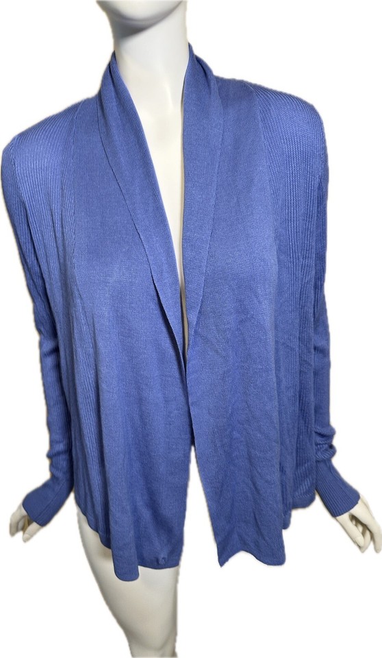 Cyrus Open Front Button Sleeve Cardigan Periwinkle Blue Women’s Small ...