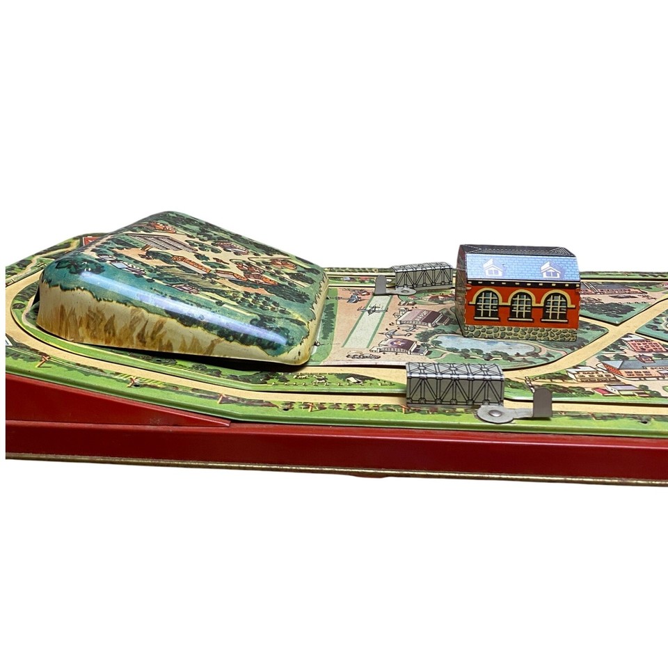 Vintage 1940's Woodhaven Tin Litho Electric Twin Train Set with ...