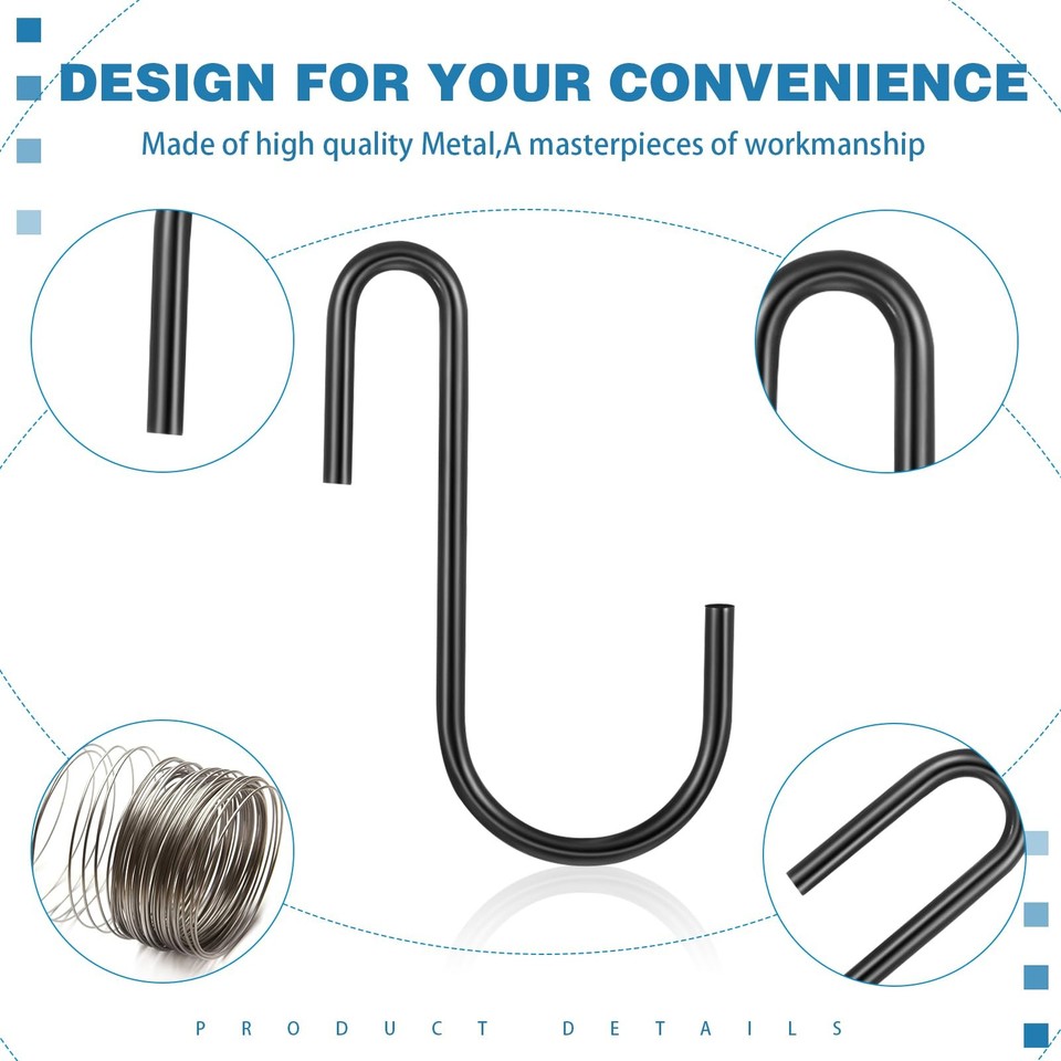 120 Pieces Small S Hooks for Hanging Heavy Duty Mini S Shaped Metal ...