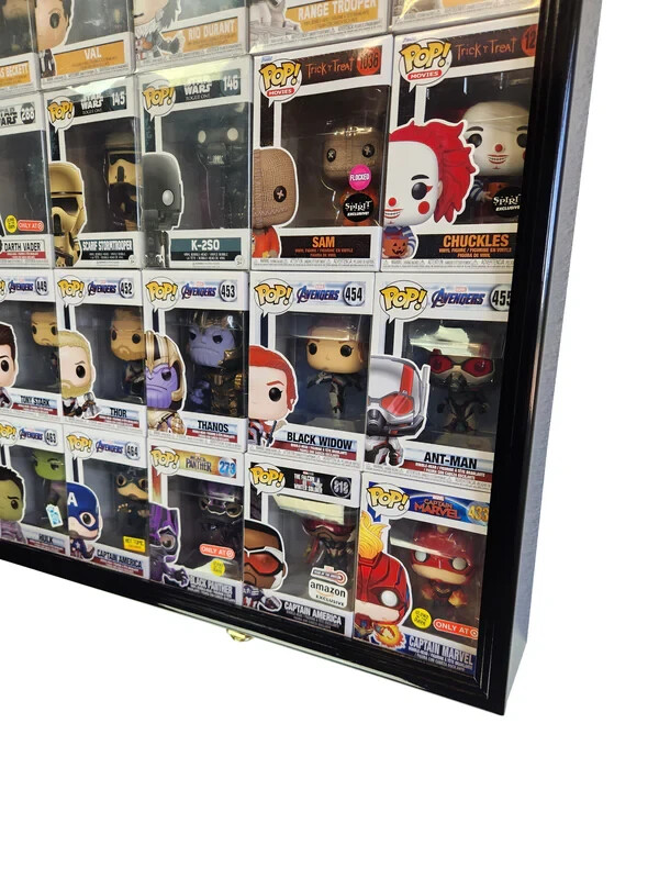 Funko Pop Box Display Case 32+ Boxed Minifigures Shelf Wood Cabinet ...