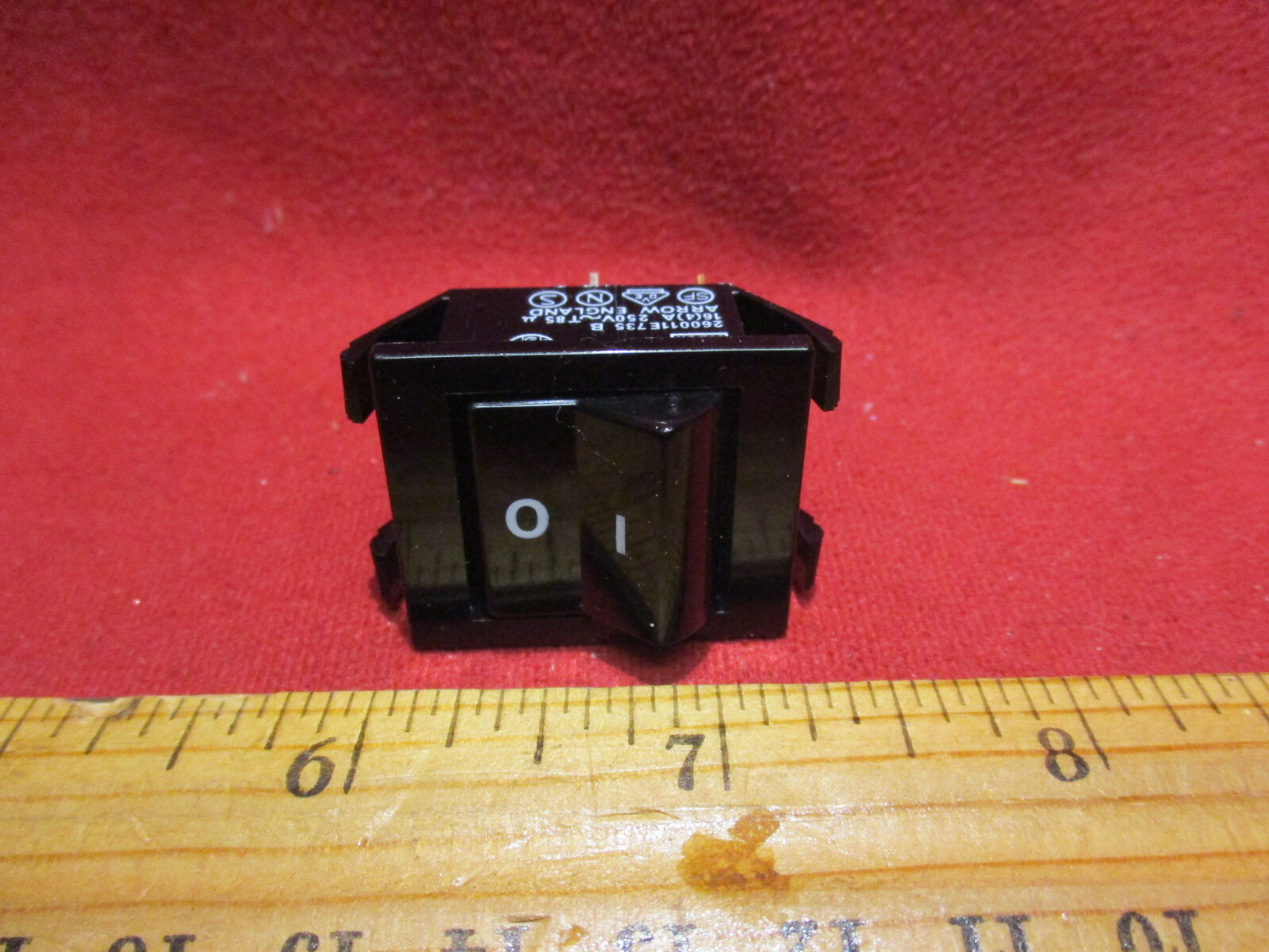 Kema Keur Arrow England Rocker Switch 16A 250VAC DPST Black On Off ...