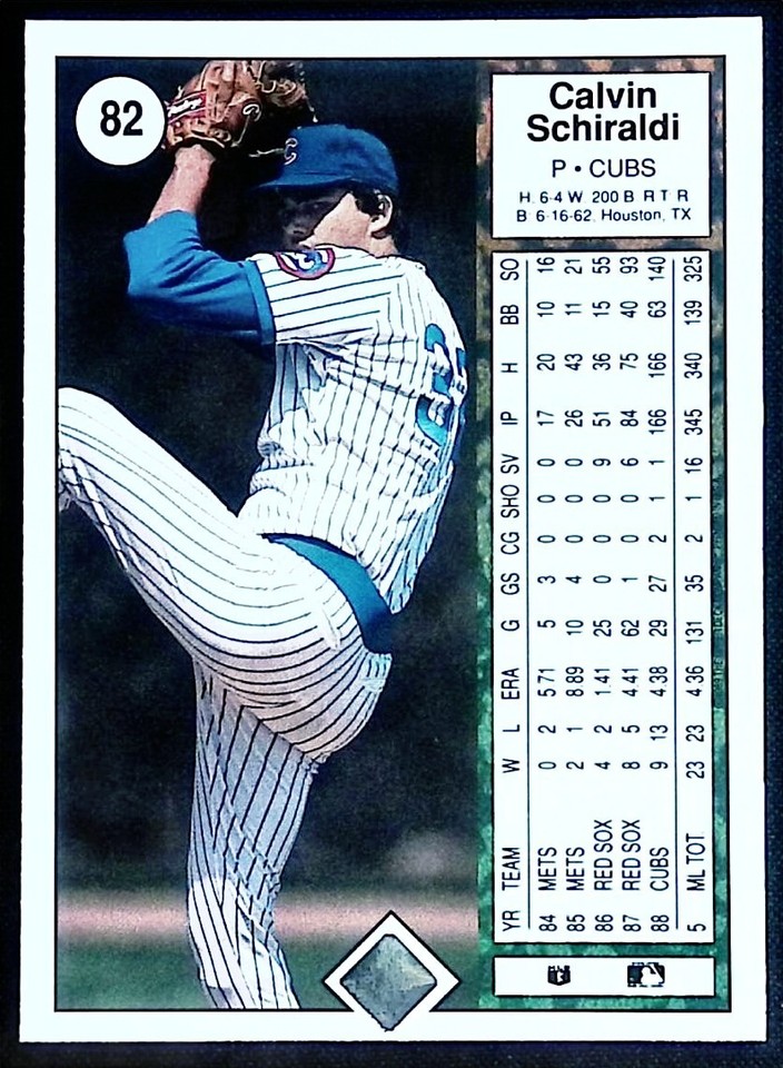 Calvin Schiraldi - 1989 Upper Deck #82 - Cubs | eBay