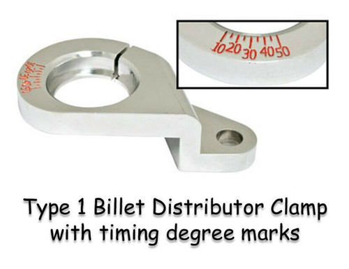 VW TYPE1 DISTRIBUTOR CLAMP w/TIMING MARKS BILLET BUG BUS GHIA SUPER ...