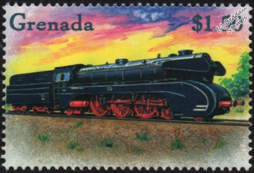 Deutsche Bundesbahn (DB) German Class 10 4-6-2 Steam Locomotive Train ...