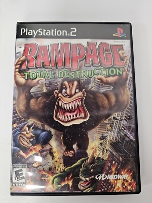 Rampage Total Destruction PS2 PlayStation 2 Replacement Case Only No ...