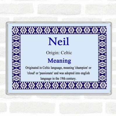 Neil Name Meaning Jumbo Fridge Magnet Blue | eBay UK