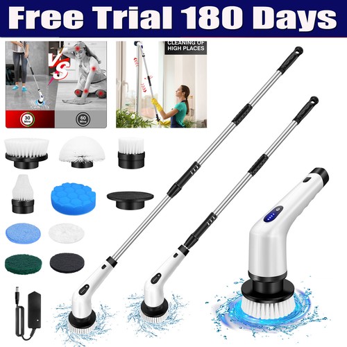 Electric Spin Scrubber Turbo Scrub Cleaning Brush Cordless Chargeable ...