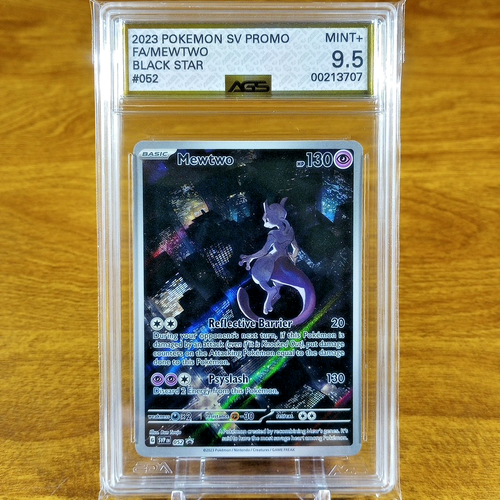 Pokemon Premium Black Star Promo Mewtwo 052 AGS Mint+ 9.5 Full Art Holo ...