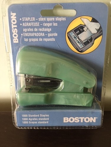 Vtg New Boston Mini Stapler Kit, 1000 Staples, Green | eBay