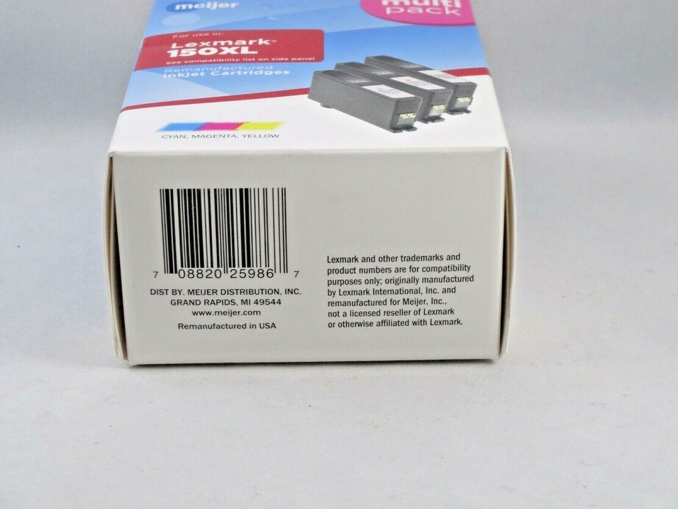 NEW Lexmark 150XL High Yield TriColor Ink Multipack & Black Sealed ...