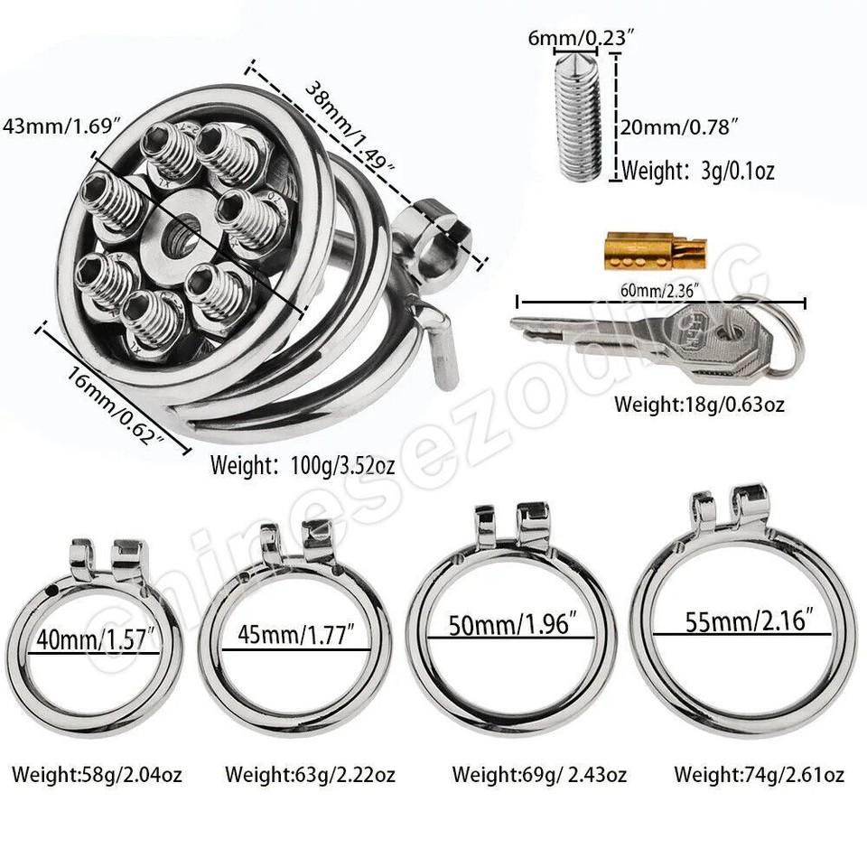 Latest Design Rivet Chastity Cage Stainless Steel Male Chastity Device ...
