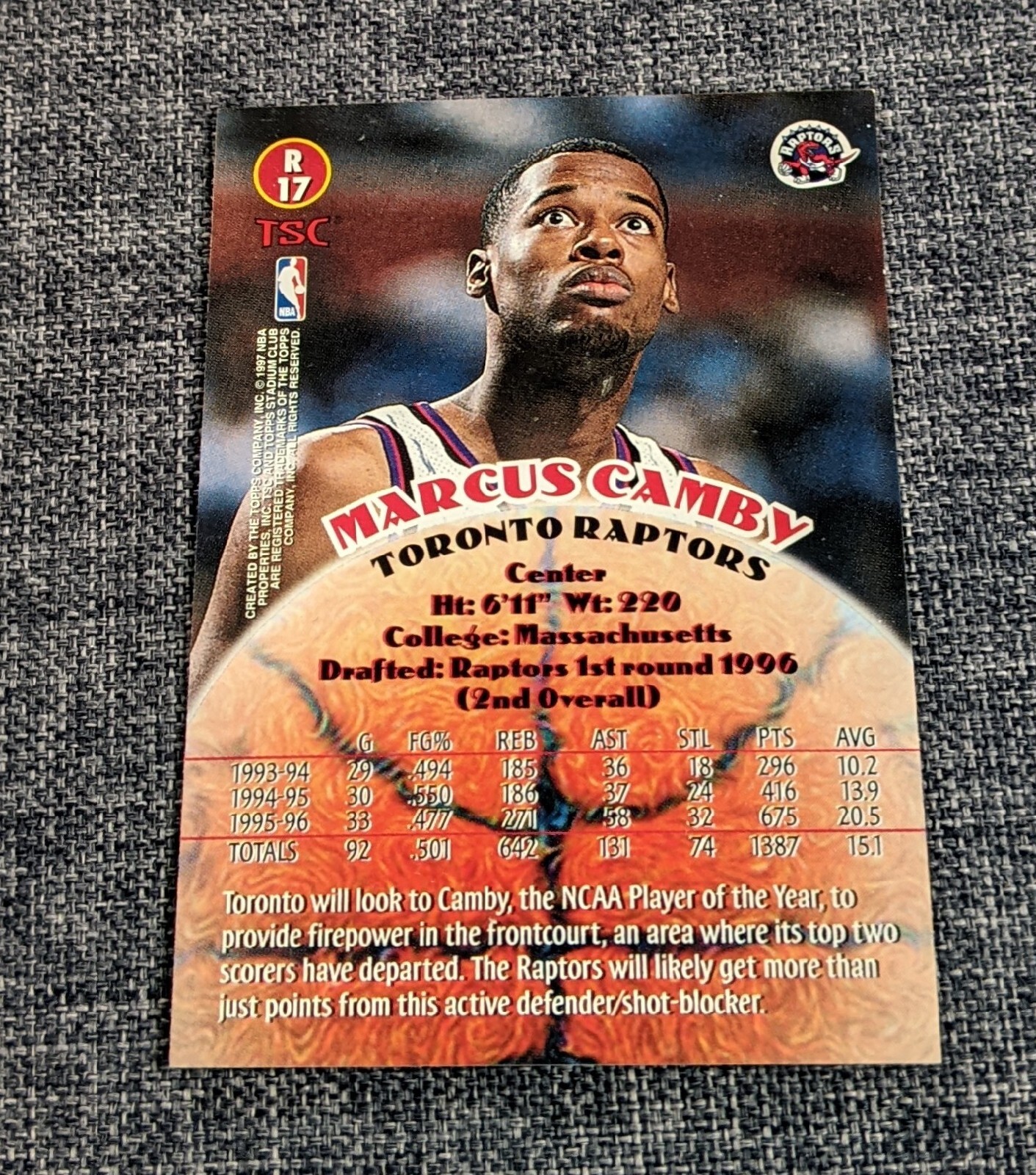 1996-97 Topps Stadium Club - Rookies Series 2 #R17 Marcus Camby (RC ...