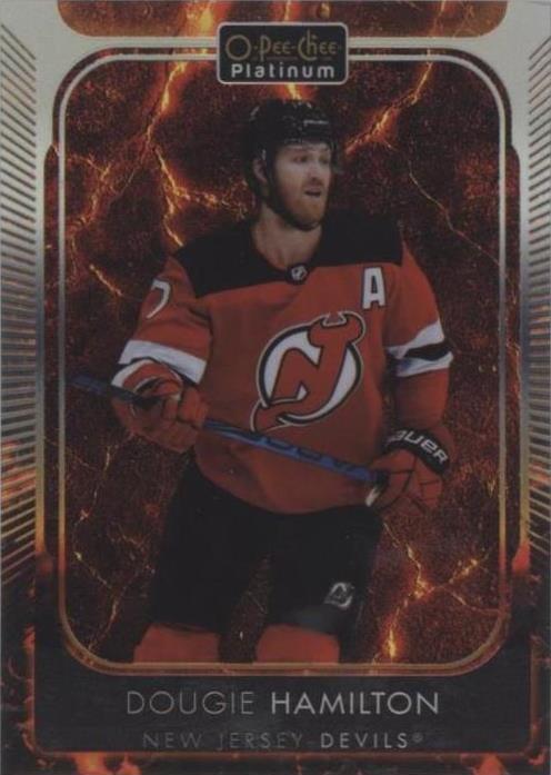 2021-22 O-Pee-Chee Platinum - Dougie Hamilton #177 Hot Magma /499 for ...