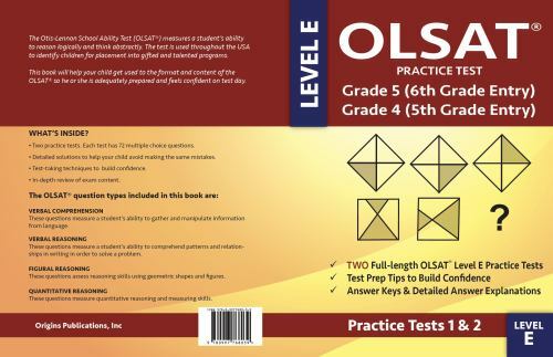 OLSAT Practice Test Grade 5 (6th Grade Entry) and Grade 4 (5th Grade ...