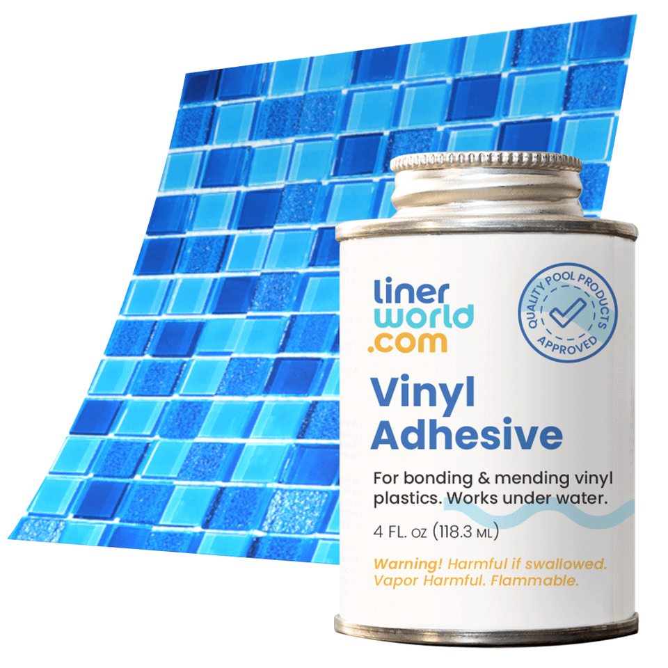 Pool Liner Patch & Repair Kit - 2'x2' Vinyl Patch + 4oz Glue - 3 ...