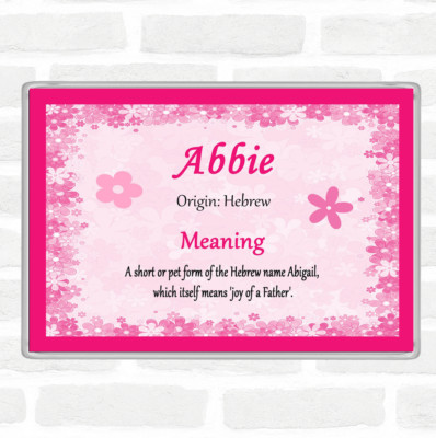 Abbie Name Meaning Jumbo Fridge Magnet Pink | eBay UK
