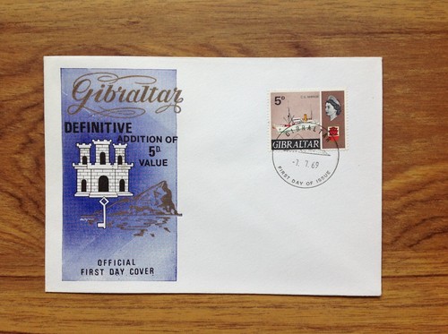 Gibraltar Definitive Issue 5d Official First Day Cover 1969 . Free UK ...