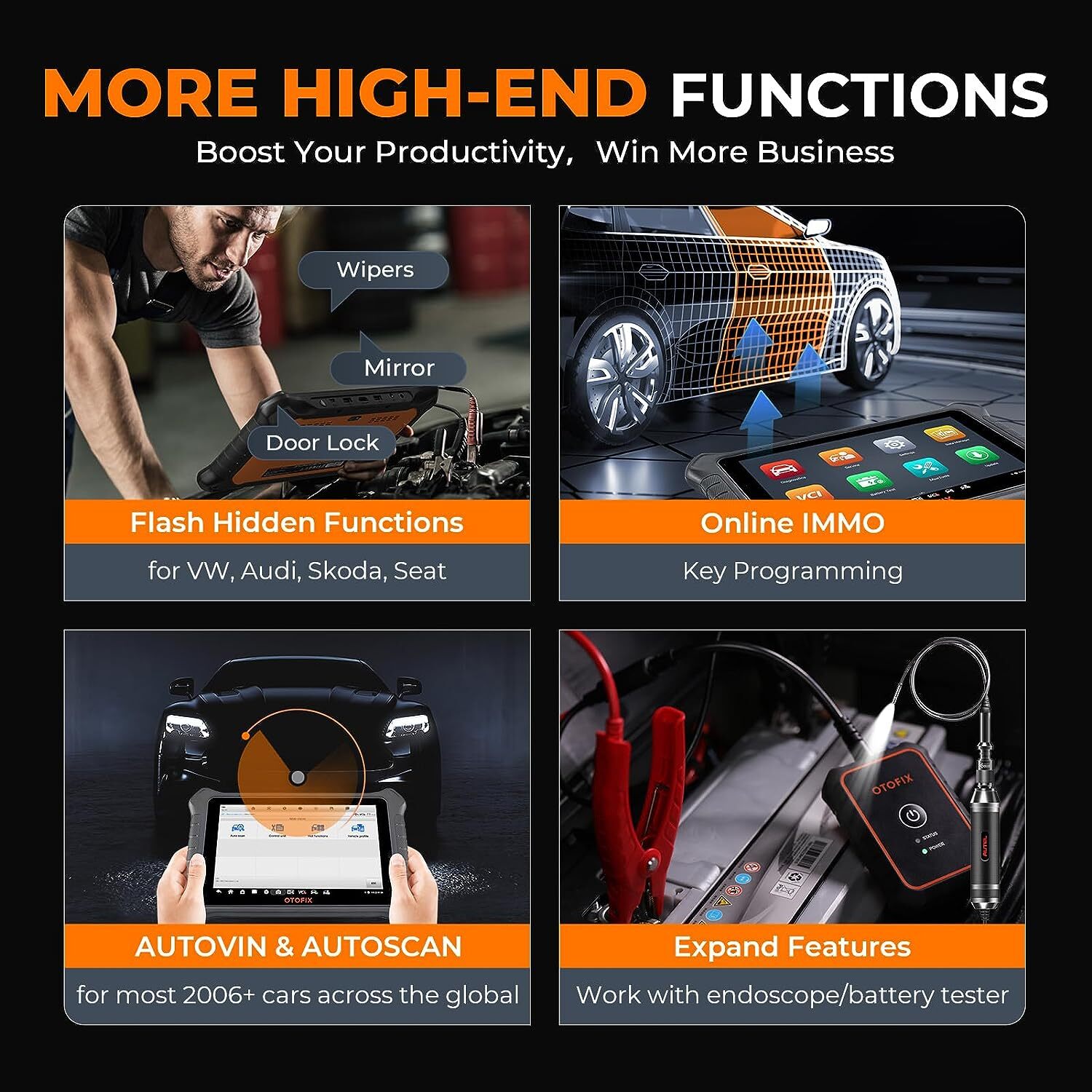 OTOFIX D1 PRO Auto Bidirectional Full System Car Diagnostic Scanner KEY ...