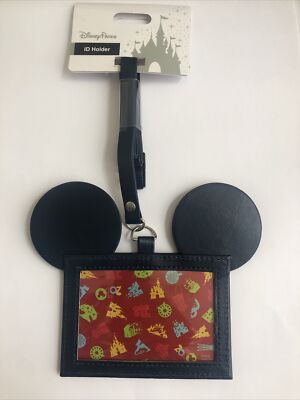 Disney Parks Mickey Mouse Credit Card Holder ID Wallet NEW W Tags Neck ...