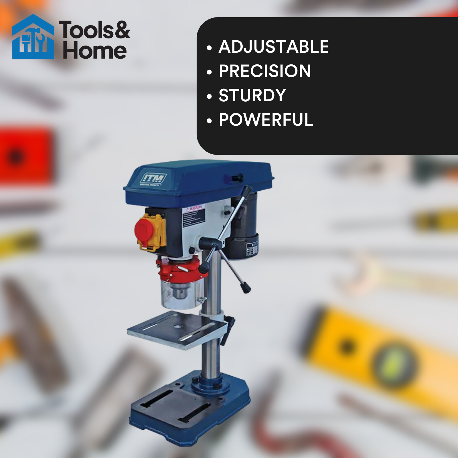 Trademaster Heavy Duty Pedestal Bench Drill Press Bench Mounted 5 Speed ...