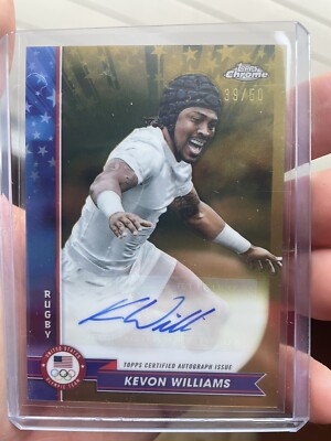 2024 Kevon Williams Topps Chrome U.S. Olympic Rugby Team Gold Auto /50 ...