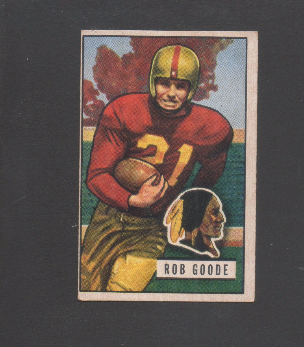 1951 Bowman Football Card #36 Rob Goode-Washington Redskins Ex Grade | eBay