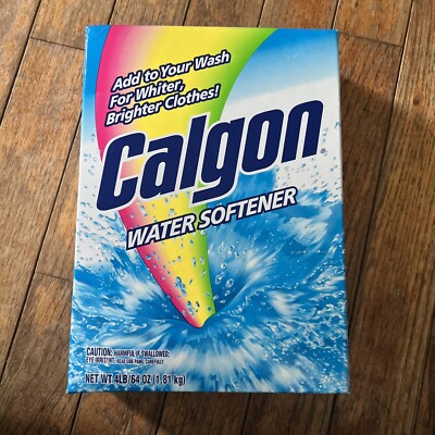 (1) Calgon Water Softener Powder Box New LARGE 4 LB (64 OZ) Box ...