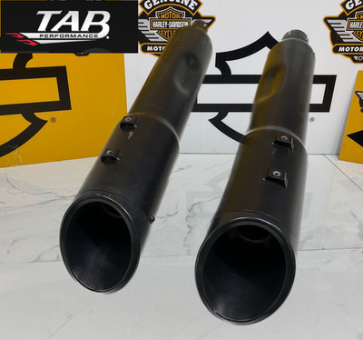 Tab Performance 50 Cal Black Slip-Ons Slash Cut Harley-Davidson Touring ...