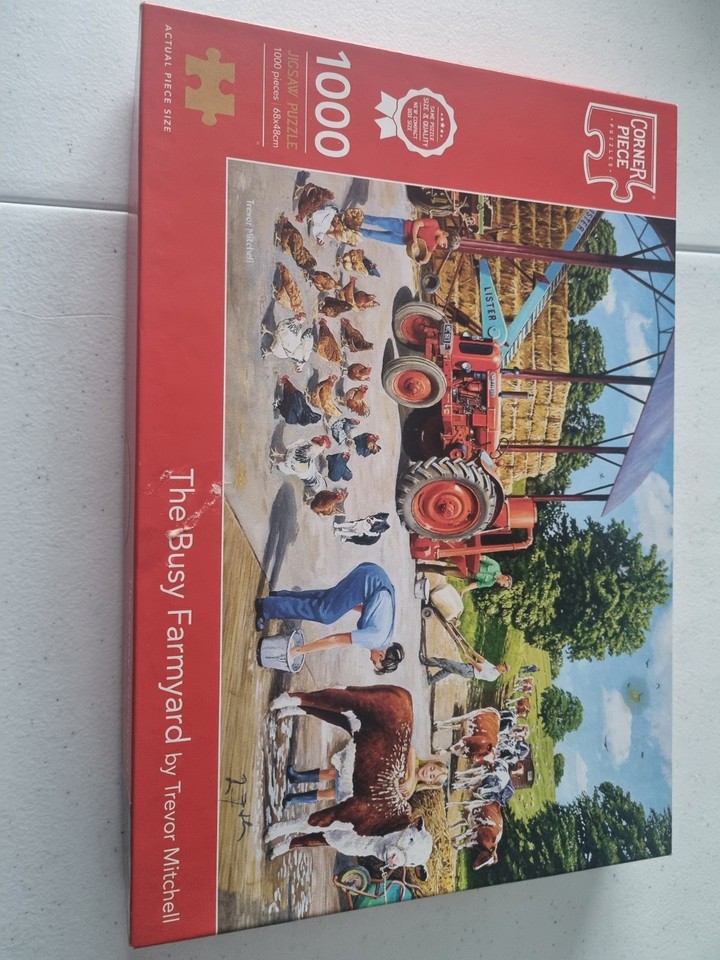 The Busy Farmyard 1000 Piece Jigsaw By Corner Piece Puzzles And Trevor ...