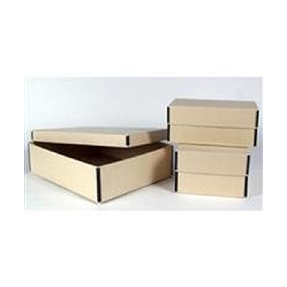 Archival Methods Metal Edge Short Top Box 12.5x15x4.25", Tan | eBay