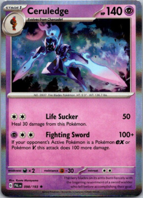 Pokemon Paldea Evolved Ceruledge Rare Holo 098/193 | eBay