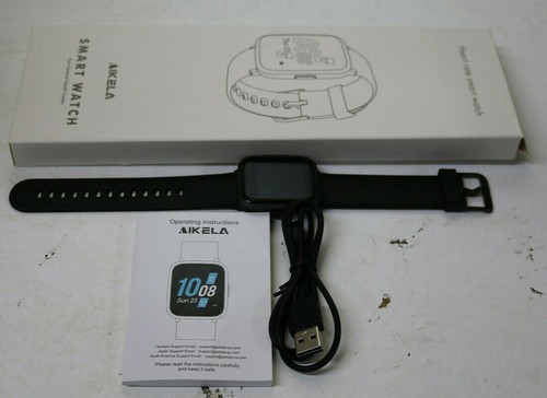 Aikela Smartwatch Fitnessuhr mit Pulsoximeter Damen/Herren schwarz ...