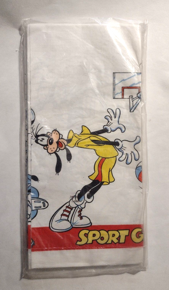 RARE New Old Stock Walt Disney Sport Goofy Disposable Party Table Cover ...