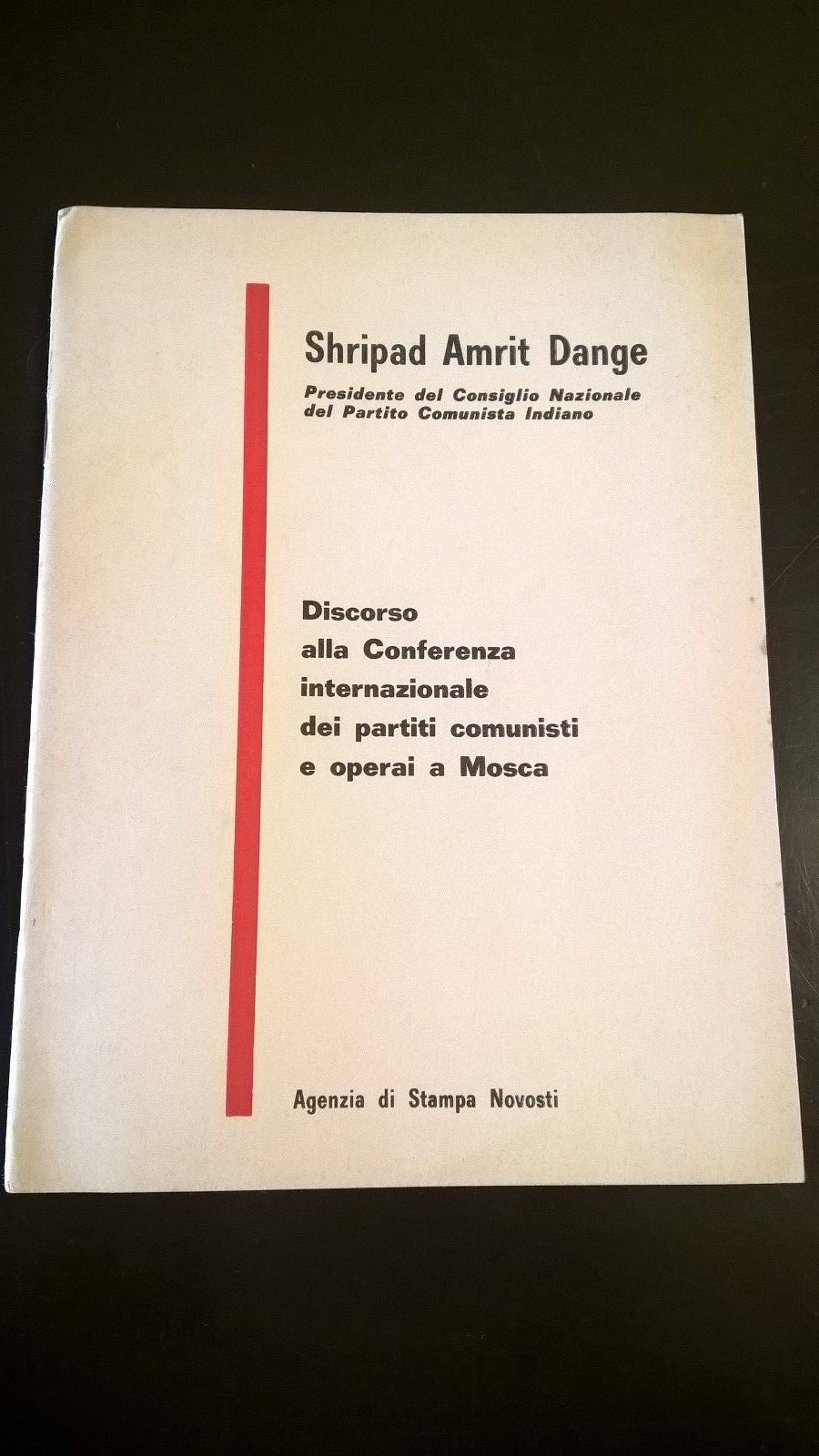 SHRIPAD AMRIT DANGE - DISCORSO ALLA CONFERENZA INTERNAZIONALE A MOSCA ...