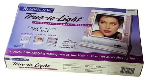 Remington True-to-Light Portable Lighted Mirror Vintage 1995 LM-5 New ...