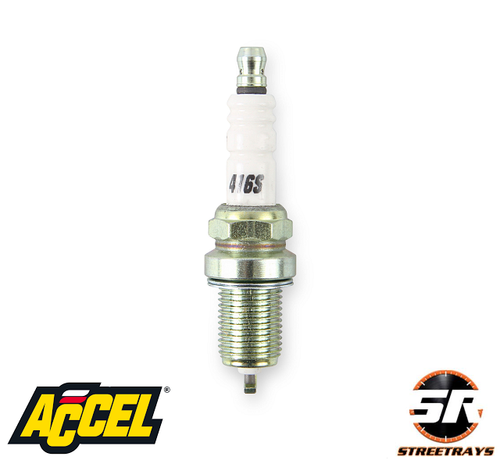 Accel HP Copper Shorty Spark Plugs 0416S-4 For Tubular Exhaust Headers ...