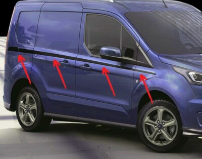 Ford Transit Connect Side Decals - Air Release Vinyl - Matte Black-2013 ...