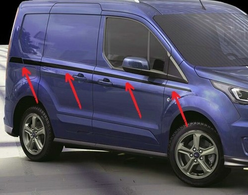 Ford Transit Connect Side Decals - Air Release Vinyl - Matte Black-2013 ...