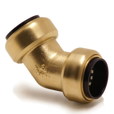 Tectite Pro 22mm Push-Fit Obtuse Elbow 45 Degree Bend, DZR Brass, TX21 ...