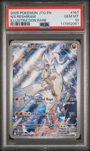 2025 POKEMON JTG EN-JOURNEY TOGETHER ILLUSTRATION RARE #167 N'S ...