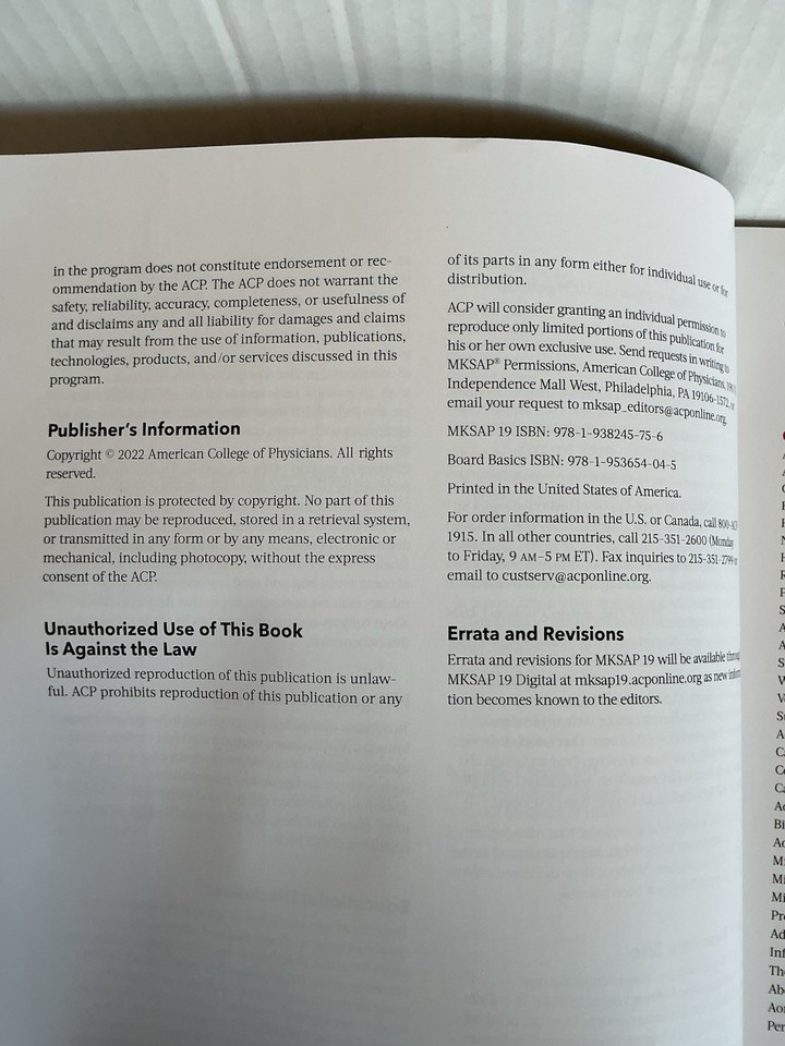 MKSAP 19 Board Basics Book Passing the Internal Medicine Certification ...