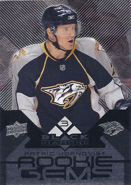 2008-09 UPPER DECK BLACK DIAMOND PATRIC HORNQVIST TRIPLE ROOKIE GEMS RC ...