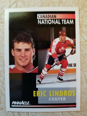 Eric lindros 1991-92 Pinnacle Rookie Card !!! Canadian National Team ...