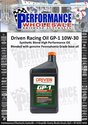 Driven Racing Oil GP-1 10W-30 Synthetic Blend High Performance Engine ...