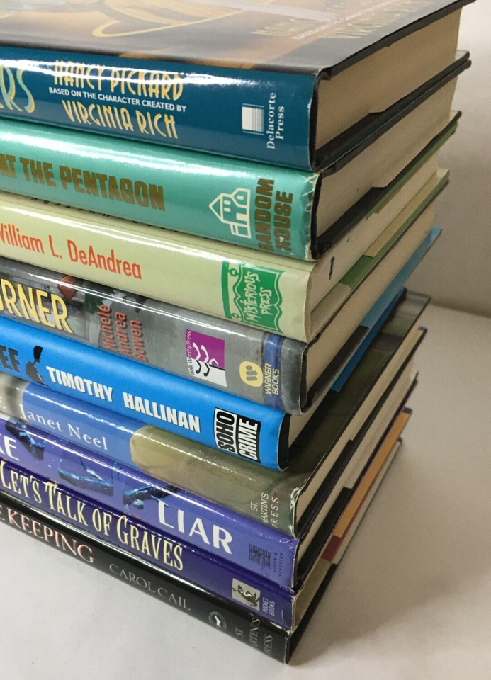 Variety Lot of 9 Mystery Detective Books Hardcover Thriller Suspense ...