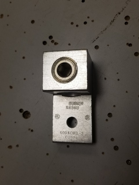 () Burndy KA36U 2 Str.-600 One Conductor Lug 3/8 in. Stud Hole Size for ...