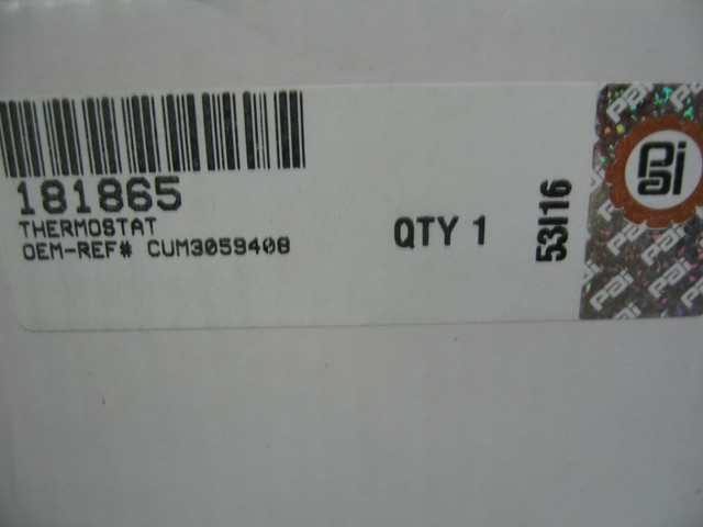Thermostat 225° for Cummins N14 855 L10 M11. PAI # 181865 Ref ...