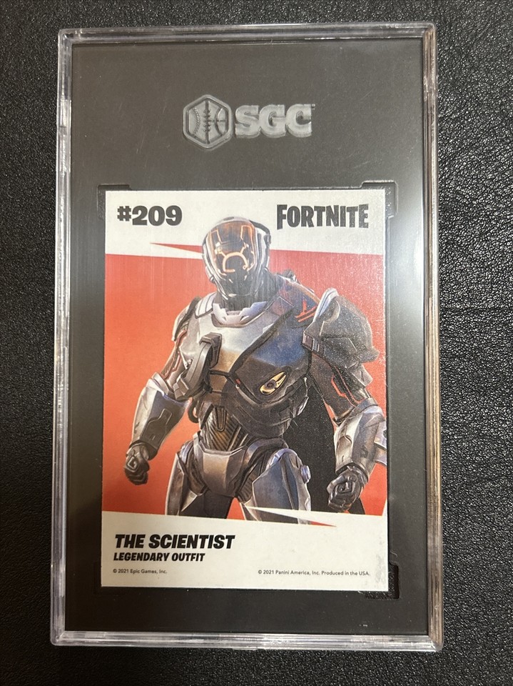 2021 THE SCIENTIST Panini Fortnite #209 Optichrome Holo PSA 10 | eBay