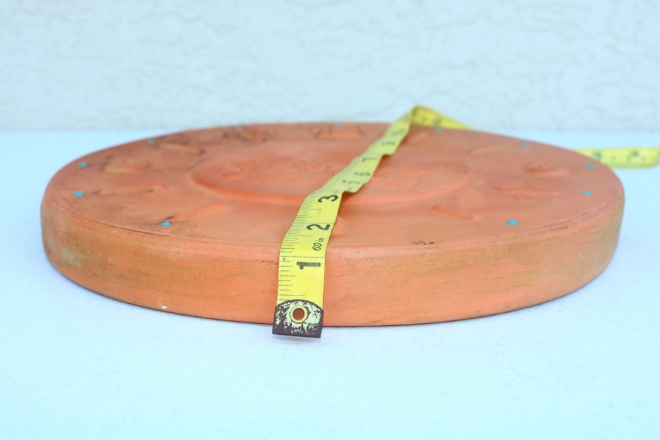 Terracotta Clay Clock Sundial Face BIG Large Harvest Simple Elegant ...